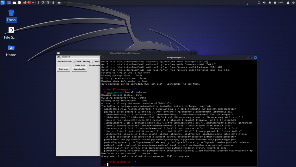 Uniscan Web Vulnerability Scanner - TestingDocs