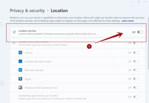 Location Privacy Settings on Windows - TestingDocs