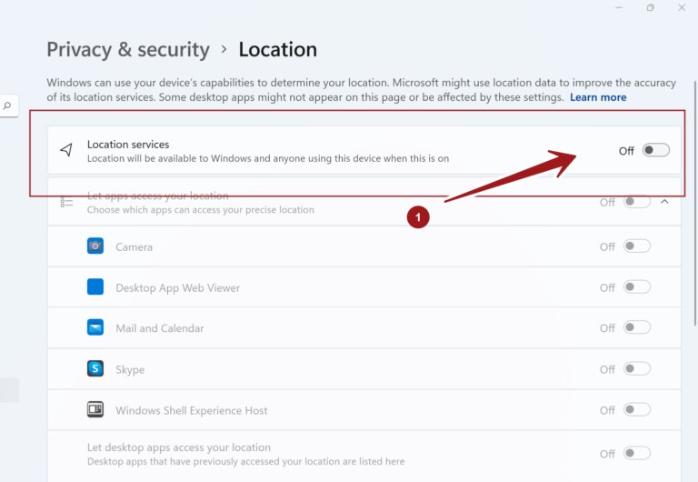 Location Privacy Settings on Windows - TestingDocs