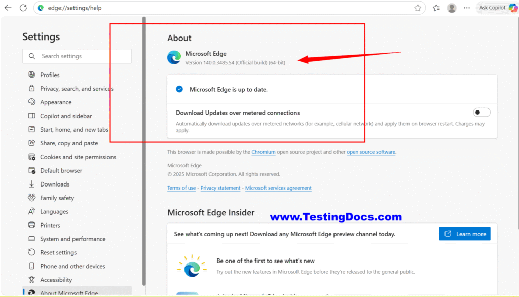 Microsoft Edge 140 Has Been Released | TestingDocs