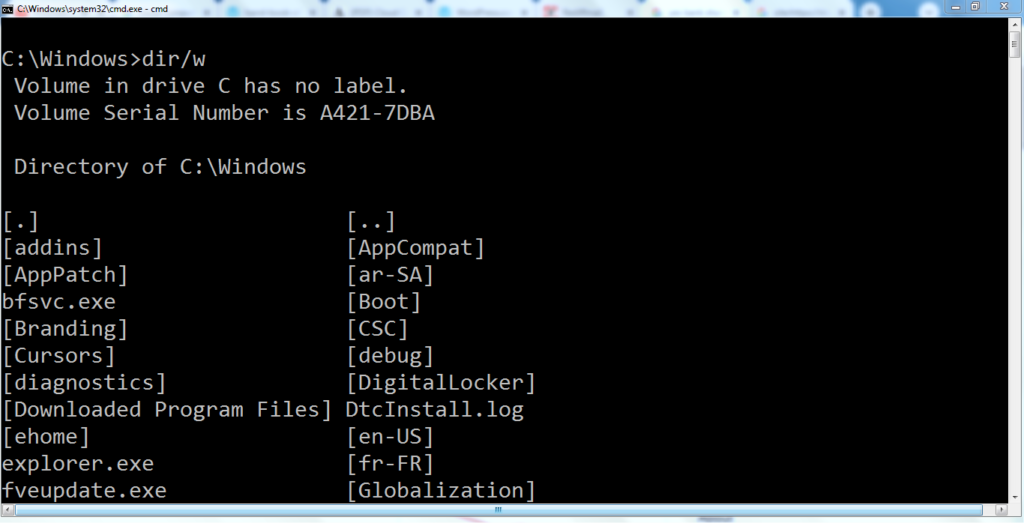 MS-DOS DIRECTORY Command - TestingDocs