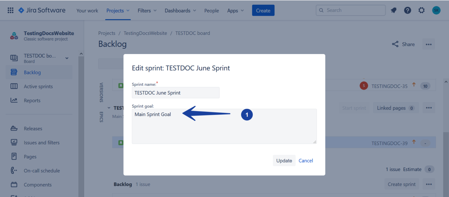 Create a Sprint in Jira Software - TestingDocs
