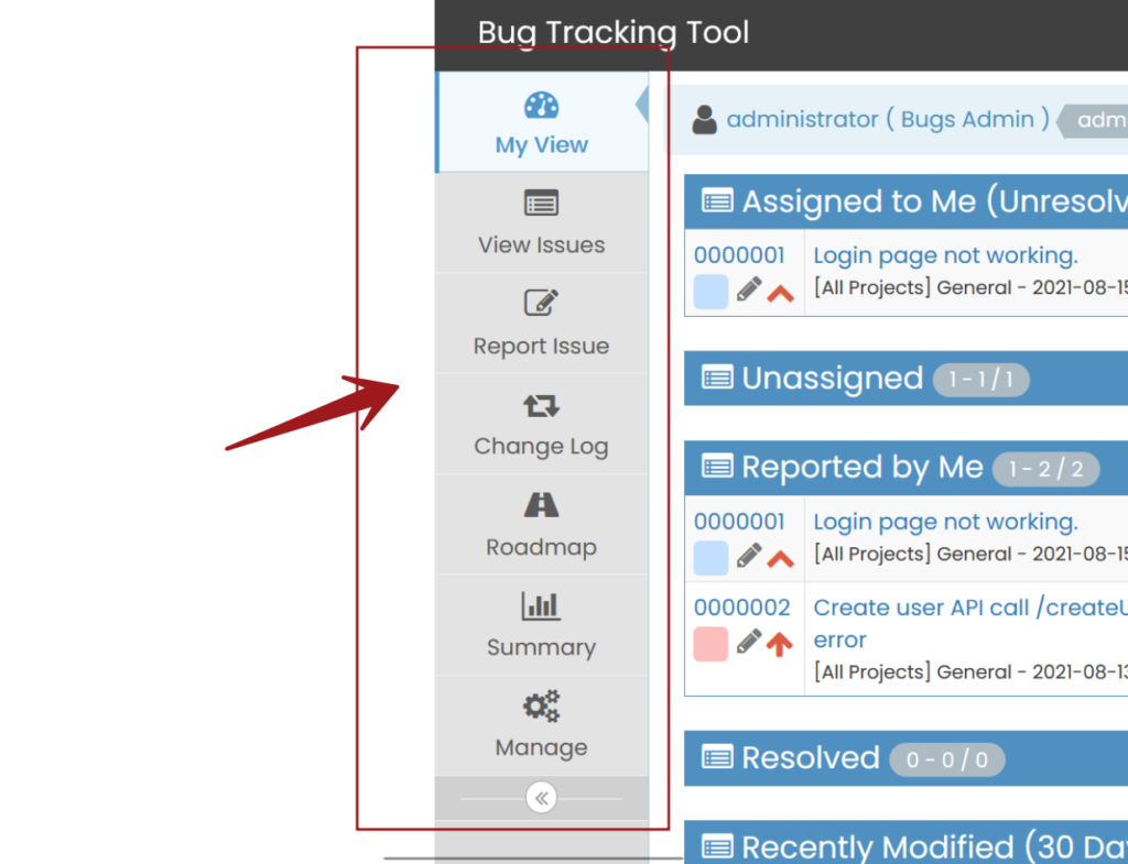 MantisBT My View Page - TestingDocs