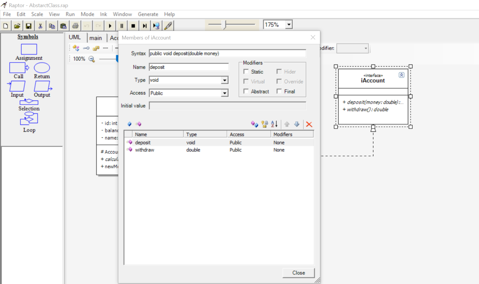 Create an Interface in Raptor Flowchart - TestingDocs