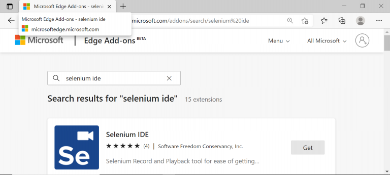Selenium IDE on Microsoft Edge [ 2024 ] - TestingDocs