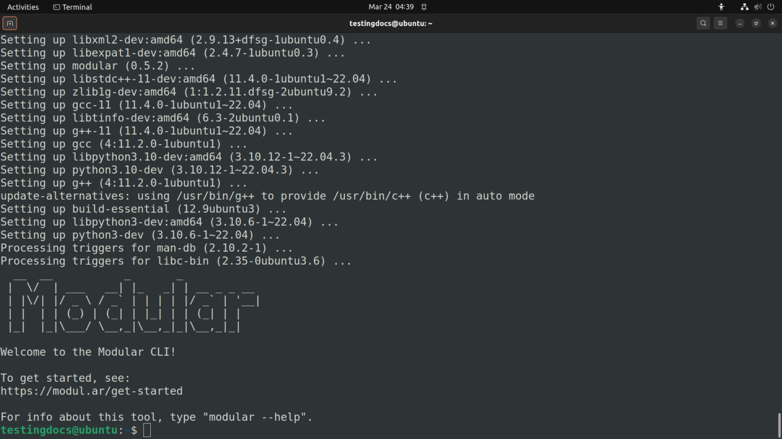 Install Modular CLI Tool - TestingDocs