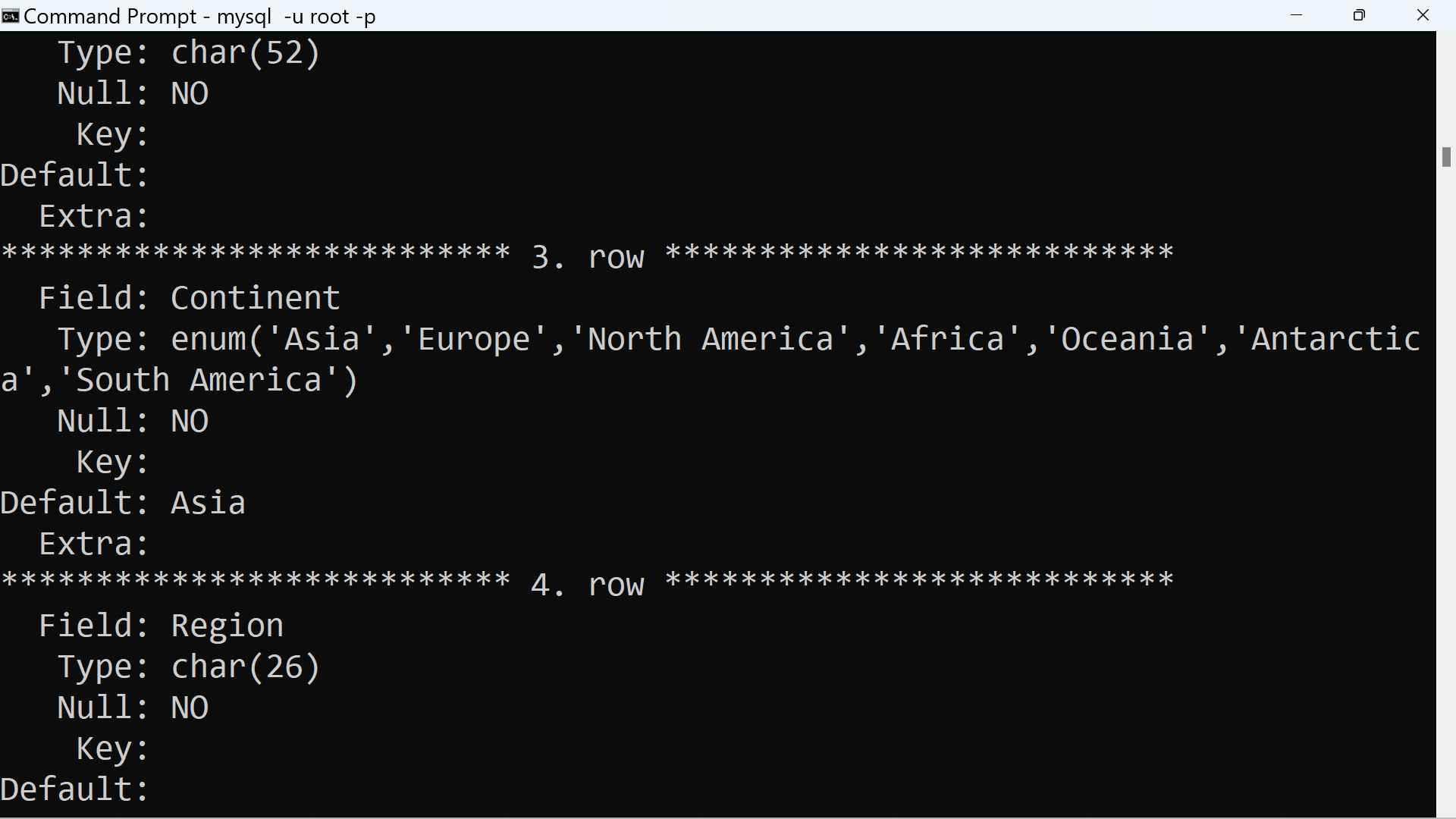 MySQL ENUM Datatype TestingDocs