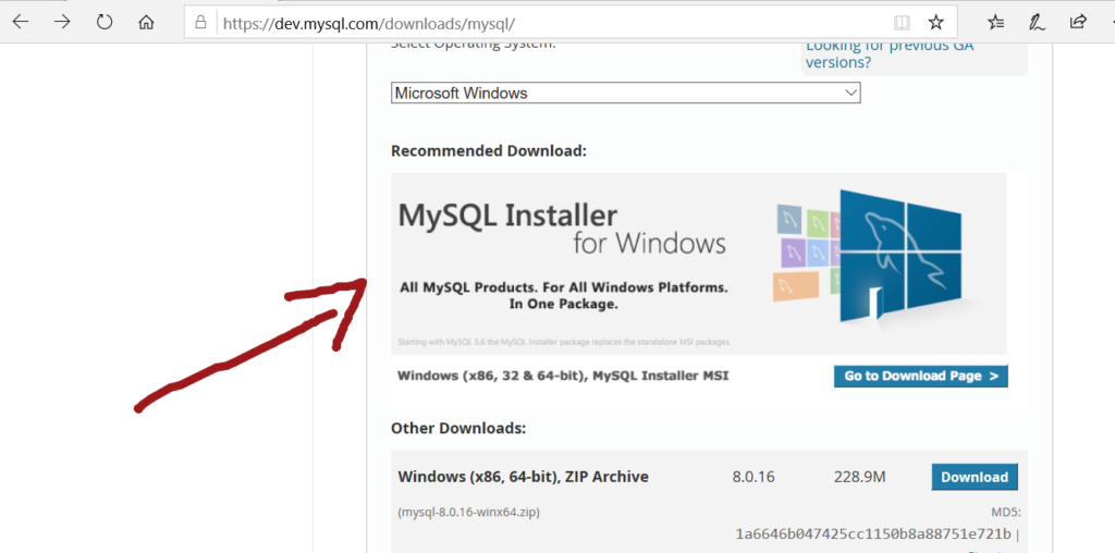 MySQL Community Edition Download on Windows - TestingDocs
