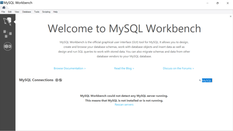 Launch MySQL Workbench on Windows - TestingDocs