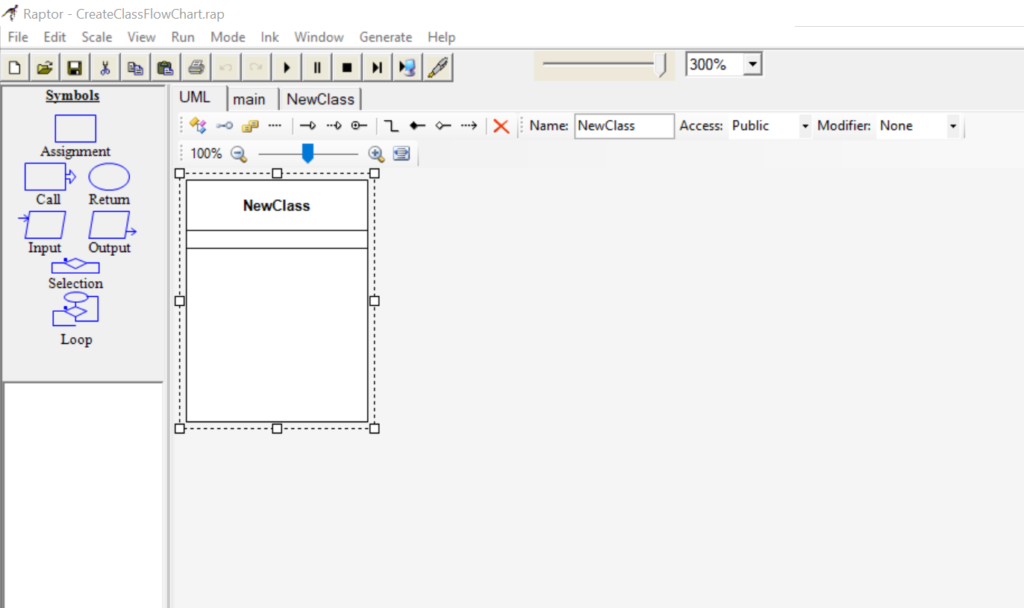 Create a Class in UML Mode Raptor - TestingDocs