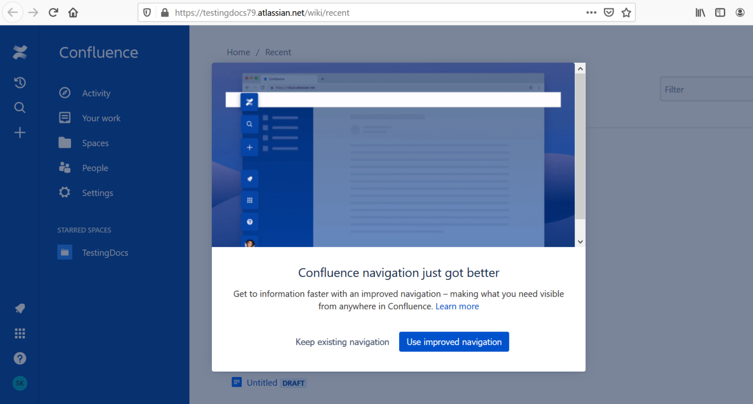 Improved Confluence Cloud Navigation | TestingDocs