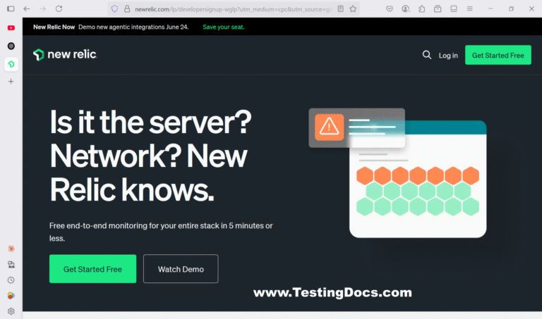 New Relic Monitoring Tool - TestingDocs