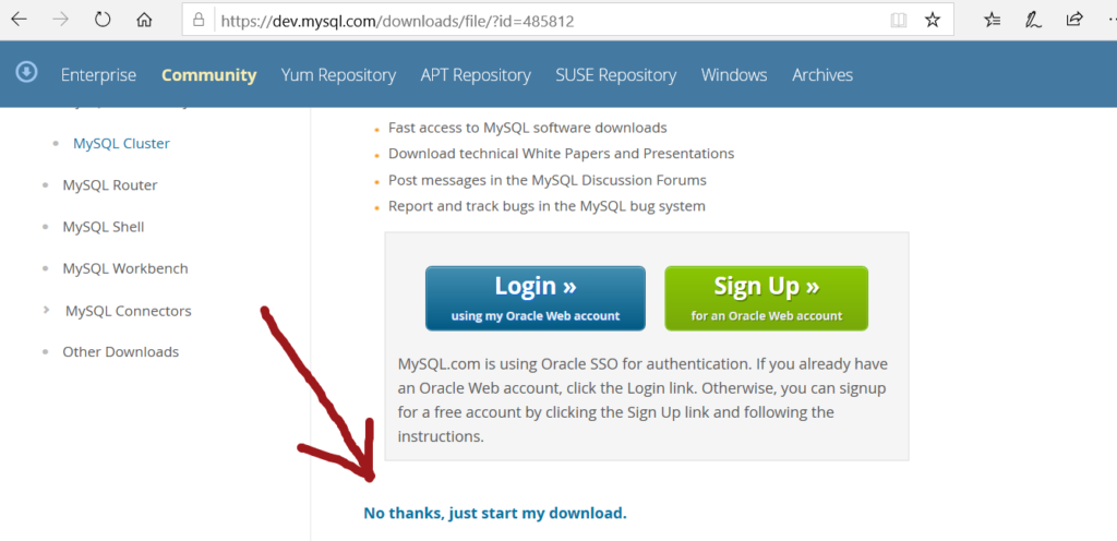 MySQL Community Edition Download on Windows - TestingDocs