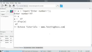 Octave Input and Output - TestingDocs