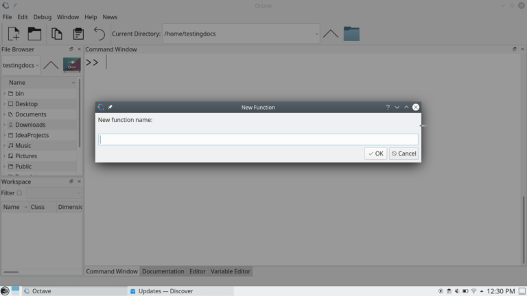 Octave Functions - TestingDocs