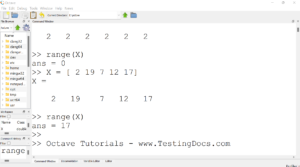 Octave range Command - TestingDocs