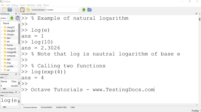 Octave Logarithm Functions 2024 Testingdocs