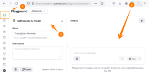 OpenAI Assistants Playground - TestingDocs