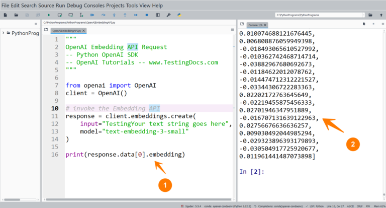 OpenAI Embeddings API - TestingDocs.com