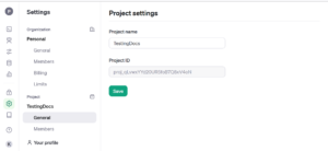 Create New OpenAI Project - TestingDocs