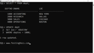Oracle SQL Update Statement - TestingDocs