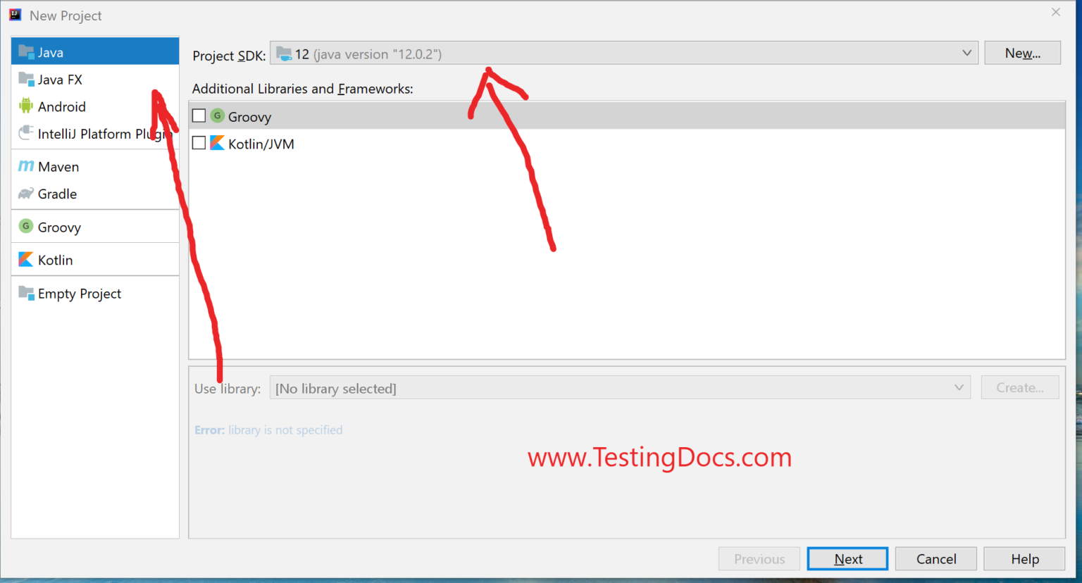 Create a New Project in IntelliJ IDE - TestingDocs