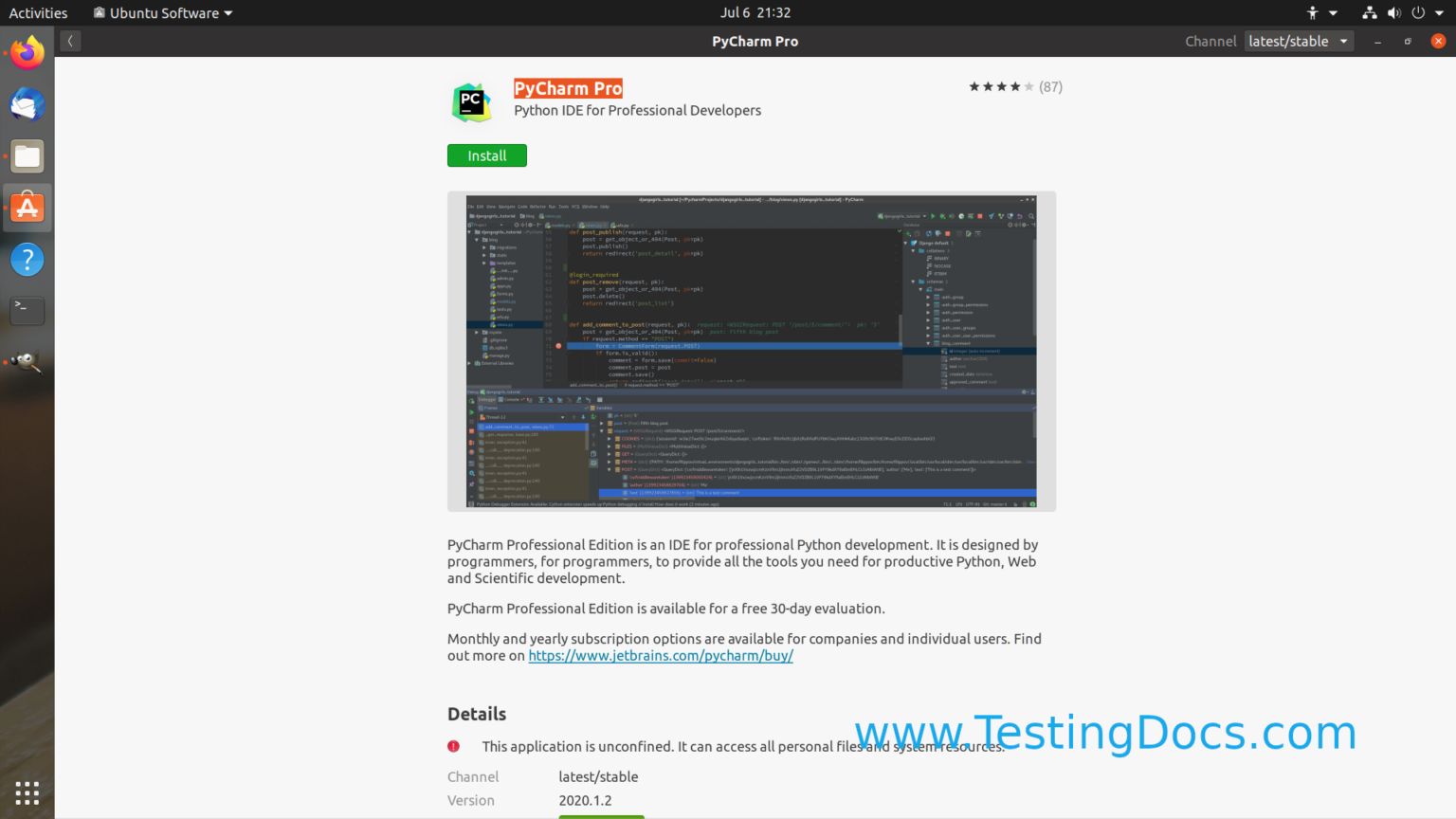 Install PyCharm on Ubuntu Linux - TestingDocs.com