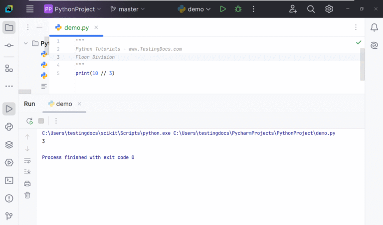 True Division and Floor Division in Python - TestingDocs