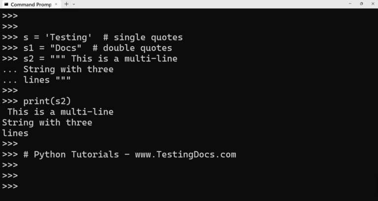 Python Strings | TestingDocs.com