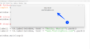 Python Tkinter Program - TestingDocs