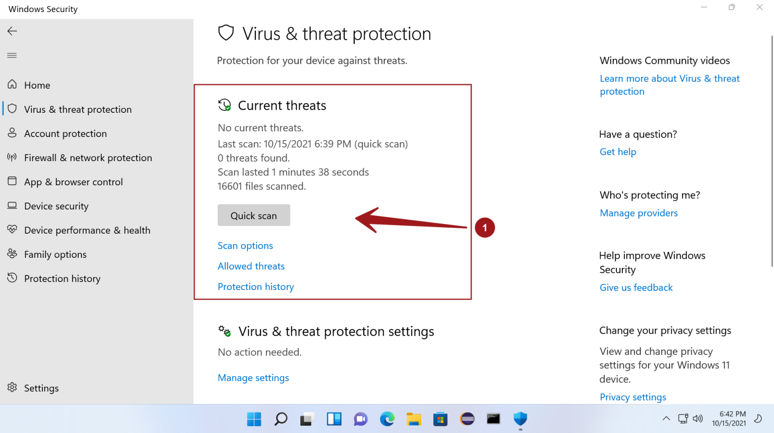 Windows 11 Virus & Threat Protection - TestingDocs