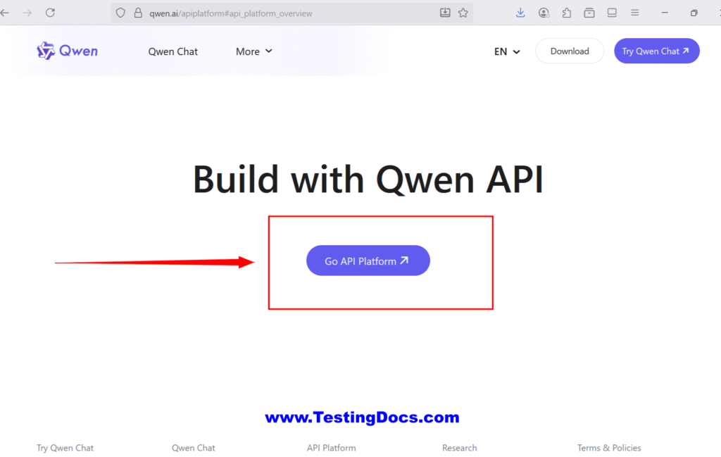 Qwen API Platform - TestingDocs