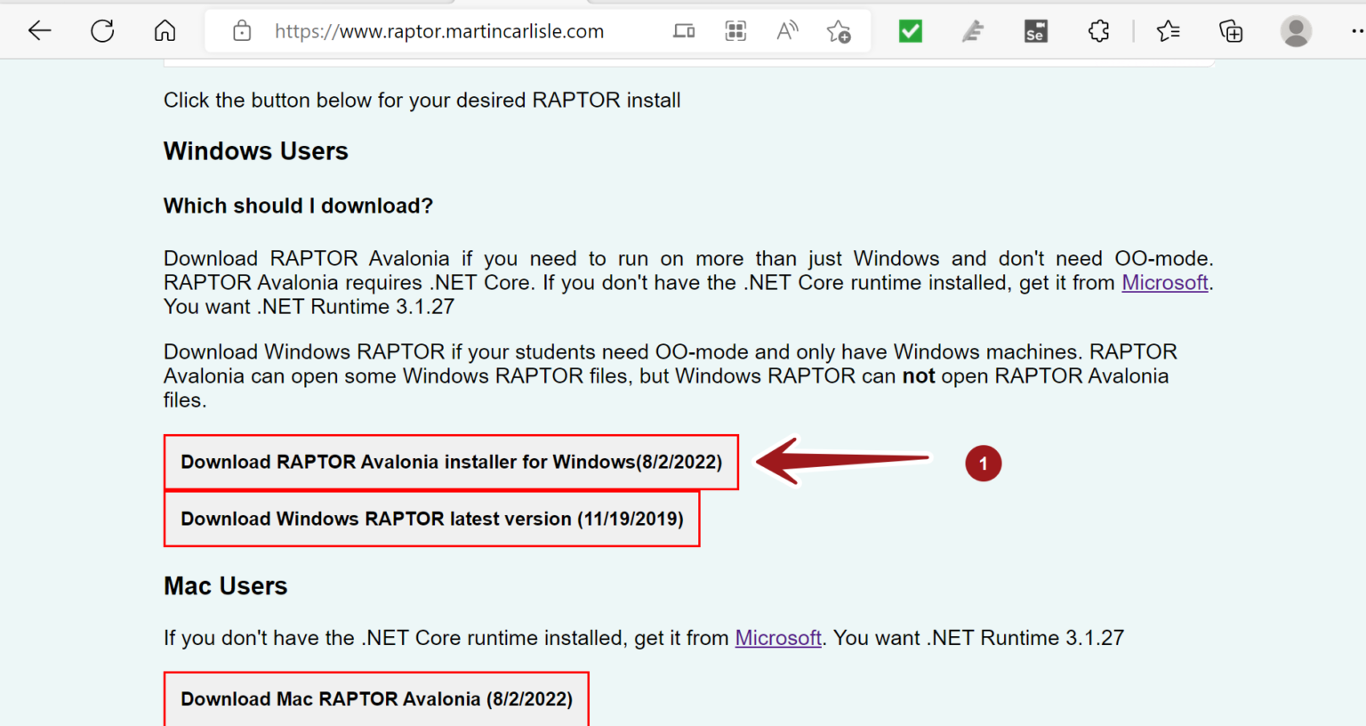 Download RAPTOR Avalonia - TestingDocs