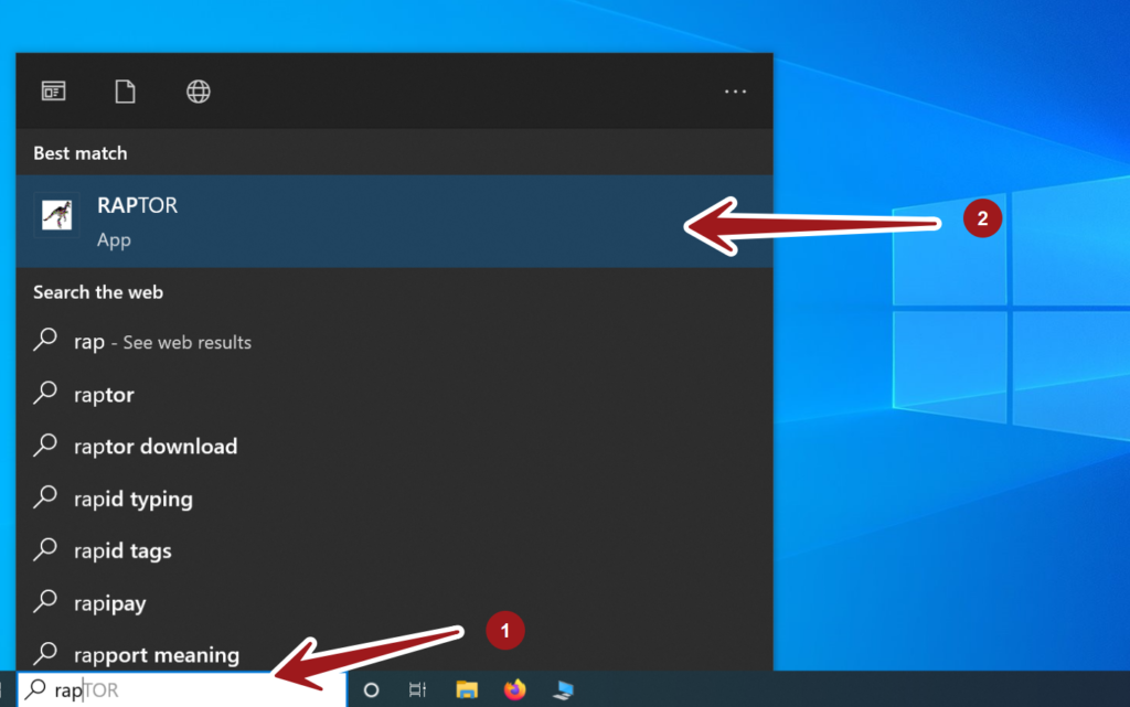 Launch RAPTOR on Windows - TestingDocs
