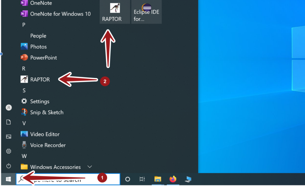 Launch RAPTOR on Windows - TestingDocs