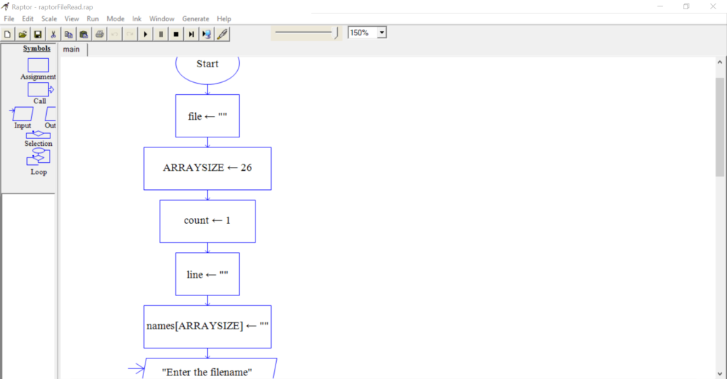 Read a File in the RAPTOR Flowchart - TestingDocs