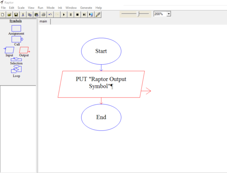 RAPTOR Output Symbol - TestingDocs