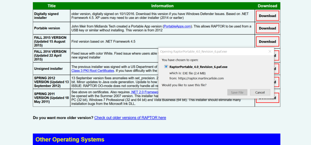 Download & Install Raptor Portable - TestingDocs