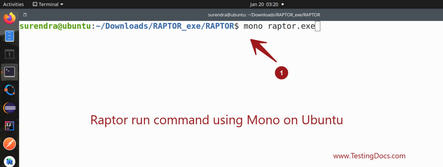 Run Raptor Flowchart on Ubuntu - TestingDocs