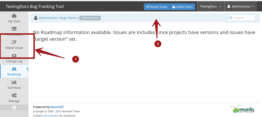Report an Issue in Mantis Bug Tool - TestingDocs