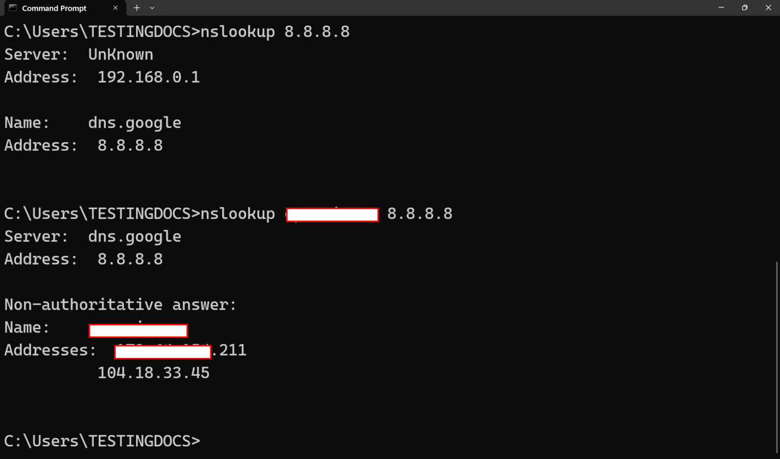 Windows nslookup Command - TestingDocs