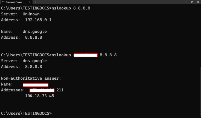 Windows nslookup Command - TestingDocs