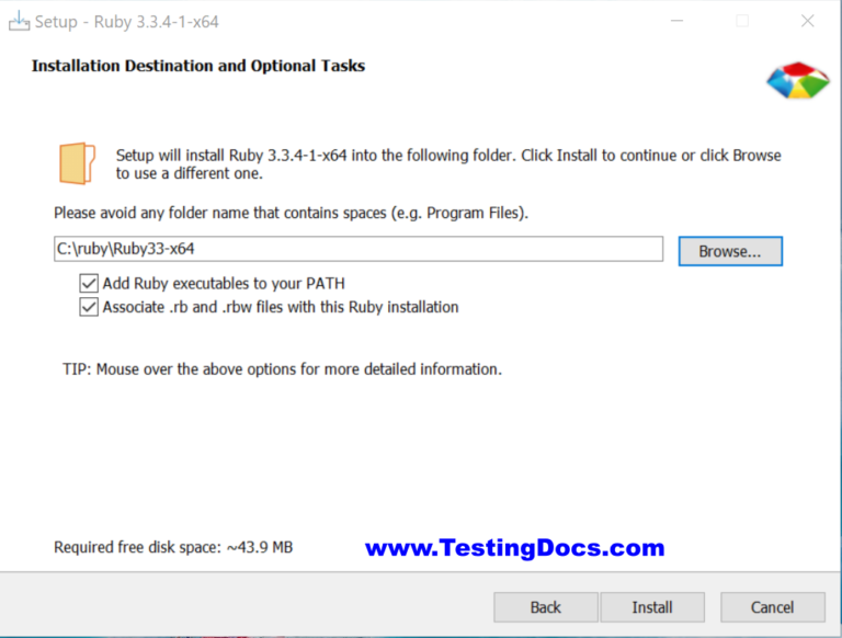 Download and Install Ruby on Windows - TestingDocs