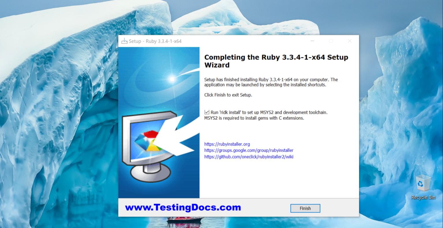 Download and Install Ruby on Windows - TestingDocs