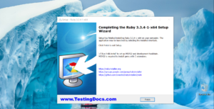 Download and Install Ruby on Windows - TestingDocs