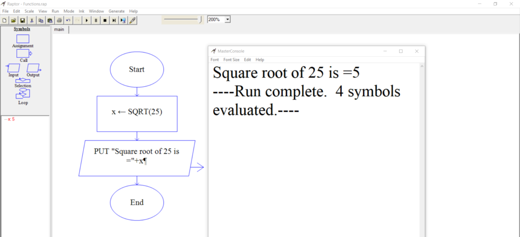 Functions in Raptor Flowchart - TestingDocs