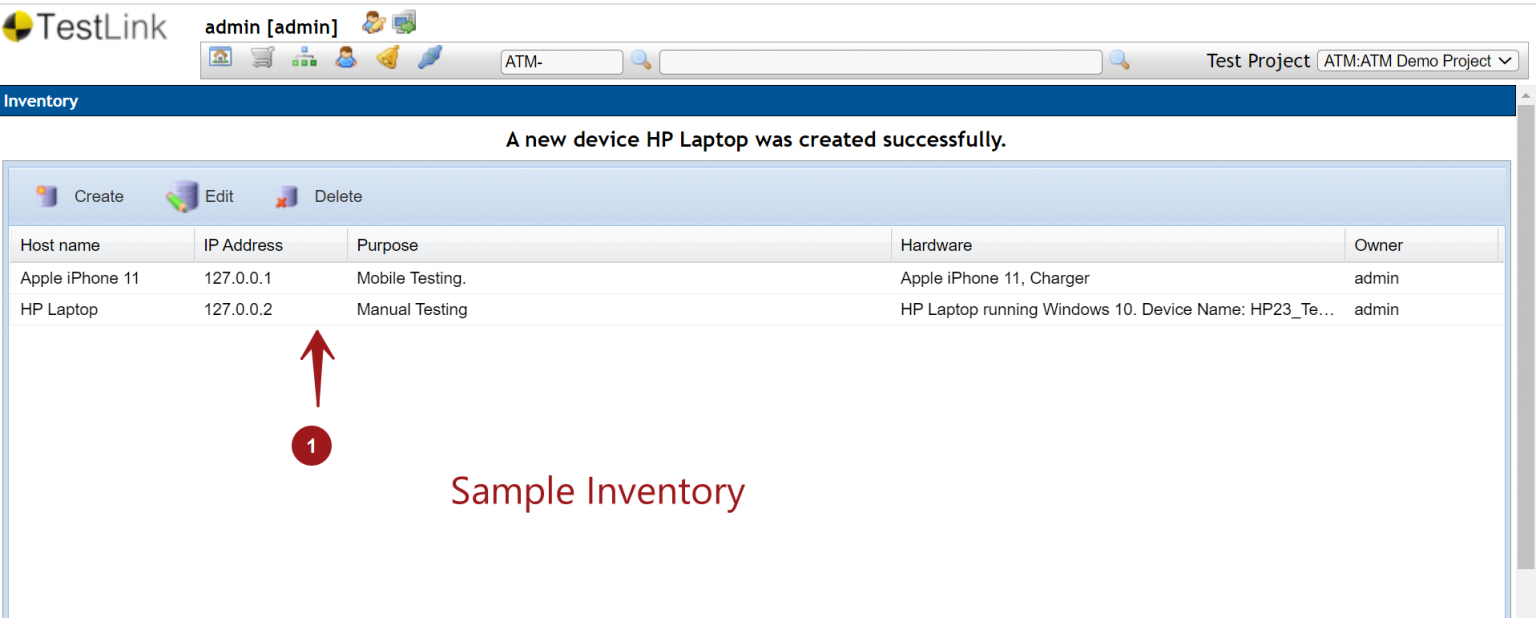 TestLink Inventory Management - TestingDocs