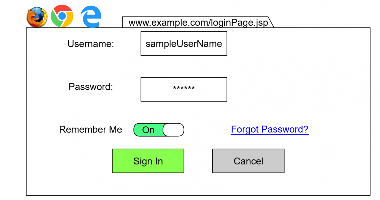 Login Page UI Mockup - TestingDocs.com