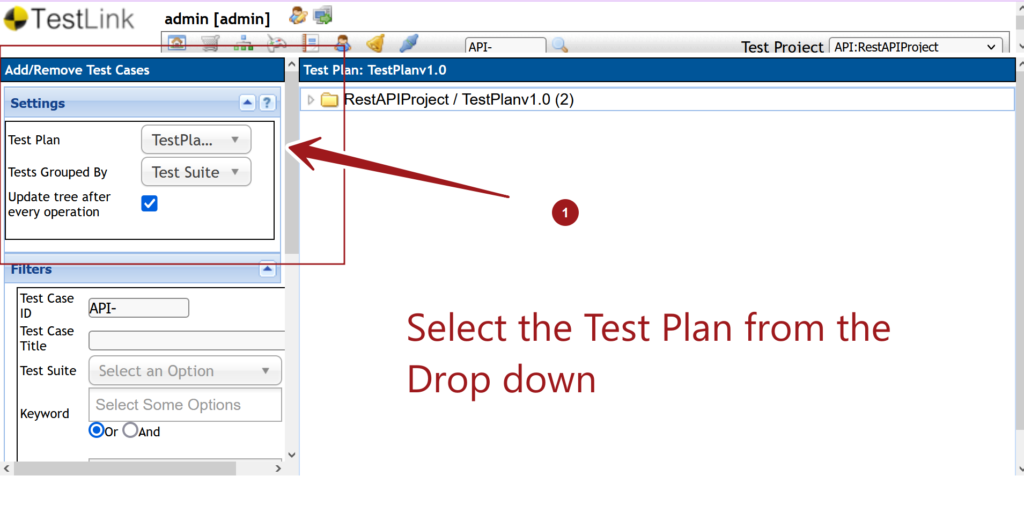 Add Test Cases to Test Plan - TestingDocs