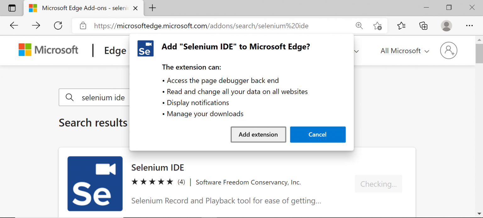 Selenium Ide On Microsoft Edge 2024 Testingdocs